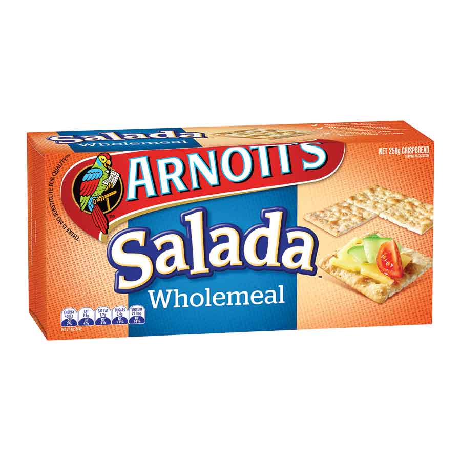 COS CRACKER ARNOTTS SALADA WHOLEMEAL 250GM PKT*