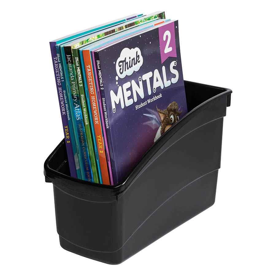 COS FILE ER BOOK STORAGE PLASTIC TUB BLACK EA