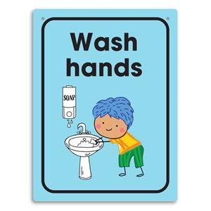 How To Wash Hands Sign Poly 300x225mm - SIGN3027 | COS - Complete ...